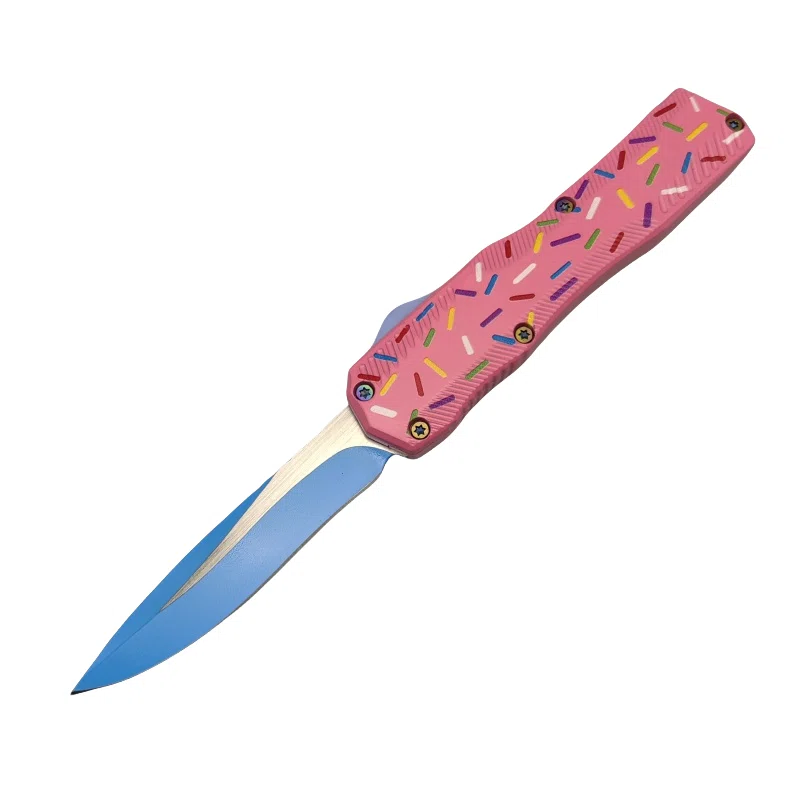 New Pink Donut Switchblade OTF Knife - Hidden Knife UK