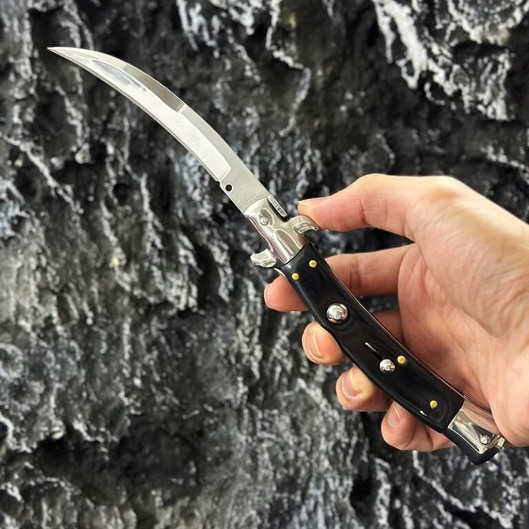9 Inch Scimitar Blade Switchblade Stiletto Switchblade - Hidden Knife UK