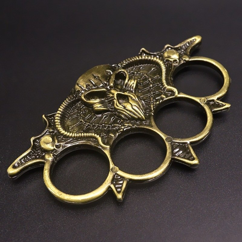 Bull head four-finger fist clasp fist ring four-finger Knuckle Duster ...